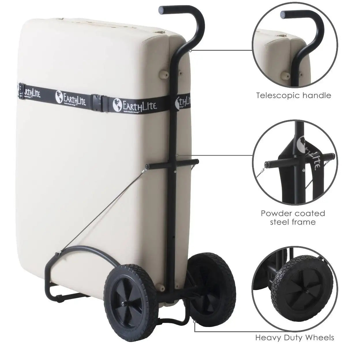 Earthlite Traveler Table Cart – Portable Spa Table Transport Solution ...